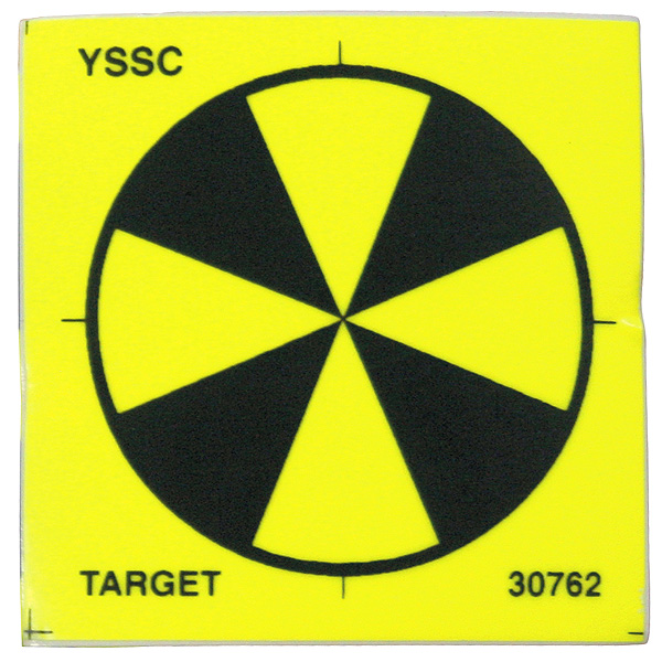 50 x 50mm Fluorescent Yellow SAV Target | York Survey Supply Centre