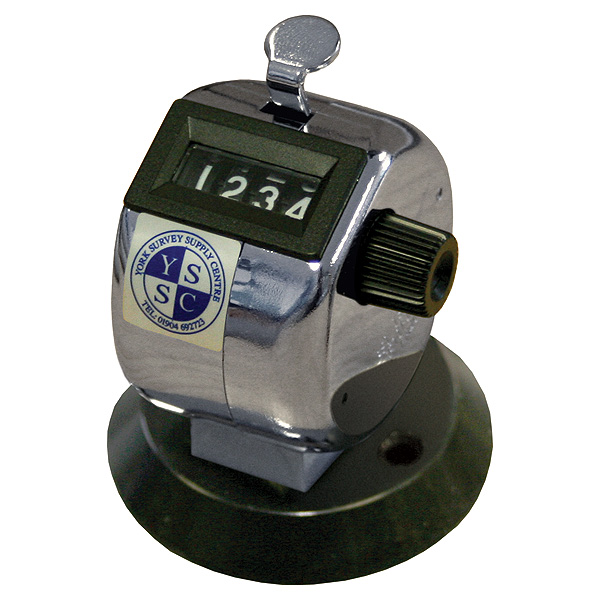 Desk Mount Chrome Tally Counter | York Survey Supply Centre