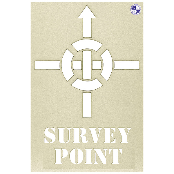 Survey Point Stencil 300 x 400mm | York Survey Supply Centre