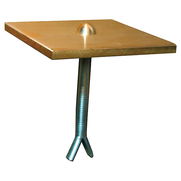 100 x 100mm Brass Survey Plate | York Survey Supply Centre